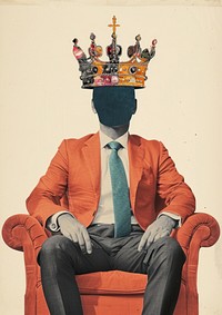 Sitting crown adult man. | Premium Photo Illustration - rawpixel
