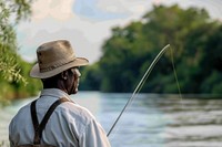 African American fishing recreation outdoors. | Premium Photo - rawpixel