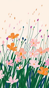 Cute flower field illustration outdoors | Premium Photo Illustration ...