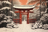 Snow gate architecture building. | Free Photo Illustration - rawpixel