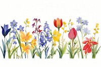 Colorful spring flowers nature painting | Free Photo Illustration ...