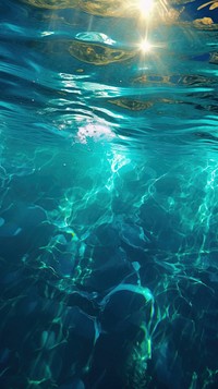 Ocean underwater reflection sunlight swimming. | Premium Photo - rawpixel