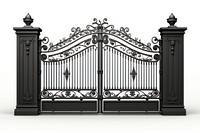Iron gates white background architecture | Premium Photo - rawpixel