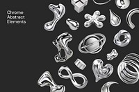 3D chrome abstract design element | Premium Photo - rawpixel