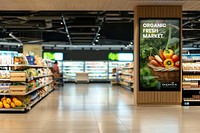 Supermarket ad sign mockup psd | Premium PSD Mockup - rawpixel