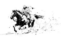 Horse riding sketch drawing cartoon. | Free Photo Illustration - rawpixel