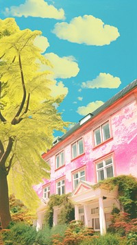 Tree architecture building outdoors. | Free Photo Illustration - rawpixel