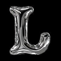 Alphabet L letter silver text | Free Photo Illustration - rawpixel