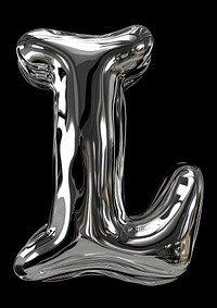 Alphabet L letter silver monochrome | Free Photo Illustration - rawpixel