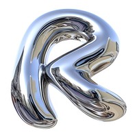 Alphabet R letter silver curve | Premium Photo Illustration - rawpixel