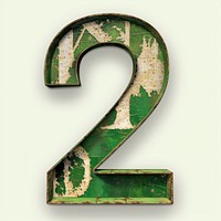 Vintage Alphabet 2 number green | Premium Photo Illustration - rawpixel