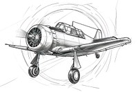 Flying Plane drawing sketch aircraft. | Free Photo Illustration - rawpixel