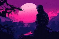 Ninja purple silhouette outdoors. | Premium Photo Illustration - rawpixel