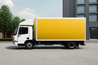 Yellow delivery truck | Premium Photo - rawpixel