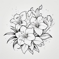 Champa flower pattern drawing sketch. | Free Photo Illustration - rawpixel