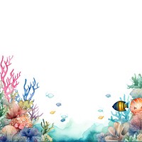 Sea life border watercolor backgrounds | Premium Photo Illustration ...