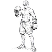 Boxer boxer belt sketch drawing | Free Photo Illustration - rawpixel