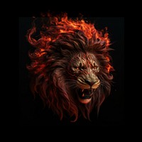 Red lion head fire flame | Free Photo - rawpixel