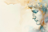 David Sculpture watercolor minimal background | Premium Photo ...