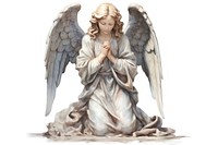 Adoring kneeling angel statue adult | Premium Photo Illustration - rawpixel