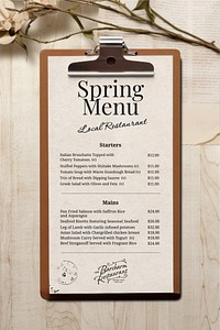 Restaurant menu paper mockup psd | Premium PSD Mockup - rawpixel