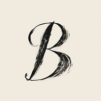 Letter B calligraphy drawing font. | Premium Photo Illustration - rawpixel
