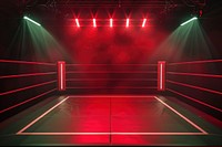 Boxing ring spotlight red architecture | Premium Photo - rawpixel