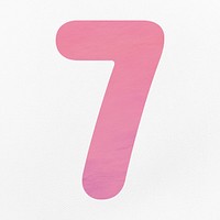 Number 7 in pink illustration | Free Photo Illustration - rawpixel
