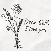 Self-love letter quote post template | Free Photo - rawpixel