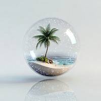 translucent glass orb tree miniature | Free Photo Illustration - rawpixel