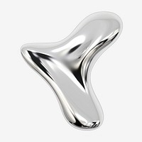 Y2k chrome shape metallic abstract | Free Photo Illustration - rawpixel