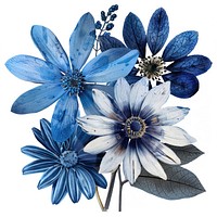 Blue flower collage cutouts flowers | Free Photo - rawpixel