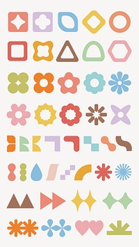 Colorful geometric shapes various forms | Premium Vector - rawpixel