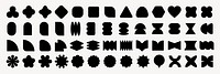 Collection abstract black shapes. Various | Premium Vector - rawpixel