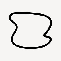 Abstract black line shape vector | Free Vector - rawpixel