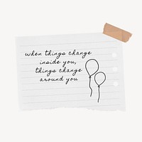 Positive mindset quote on ripped | Free Photo - rawpixel