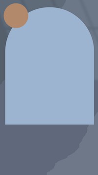 Blue background psd arch frame | Premium PSD - rawpixel