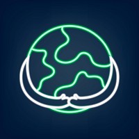 Neon sign psd earth icon | Premium PSD - rawpixel