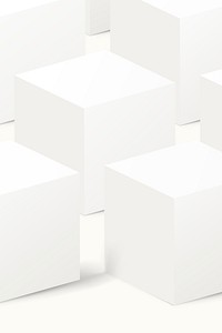 Minimal cube pattern background, white | Free Photo - rawpixel