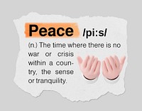 Peace definition, torn dictionary word, | Free Photo - rawpixel