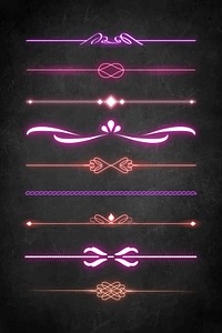 Vintage neon divider element collection | Premium Vector - rawpixel