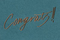 Elegant congrats! cursive calligraphy vector | Premium Vector - rawpixel