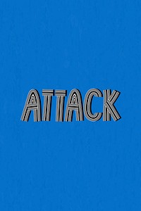 Concentric font attack word typography | Free Photo - rawpixel