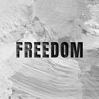 Freedom uppercase letters typography brush | Free Photo - rawpixel