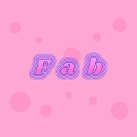 Fab retro font typography vector | Premium Vector - rawpixel