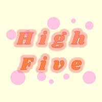 High five vector retro font | Premium Vector - rawpixel