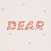 Glittery dear typography heart patterned | Free Photo - rawpixel