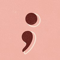 Semicolon sign symbol icon handwritten | Premium PSD - rawpixel