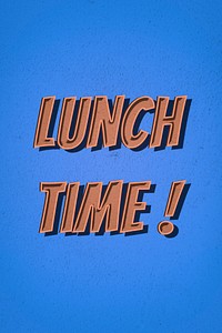 Lunch time! retro style shadow | Free Photo - rawpixel