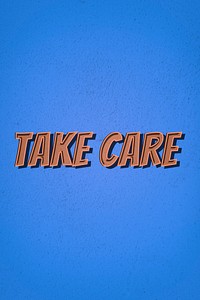 Take care retro style shadow | Free Photo - rawpixel